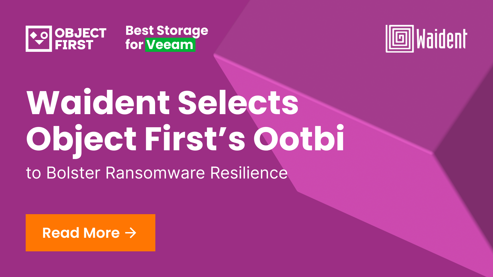 Waident Selects Ootbi to Bolster Ransomware Resilience